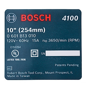Bosch Parts 2610950039 Nameplate