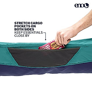 ENO, Eagles Nest Outfitters Skyloft Hammock with Flat and Recline Mode, Seafoam/Navy