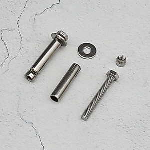 Micro Traders 20Pcs Expansion Bolts 304 Stainless Steel External Hex Nut Expansion Screw Bolts Sleeve Anchors Heavy Duty M6x80mm M8X60mm