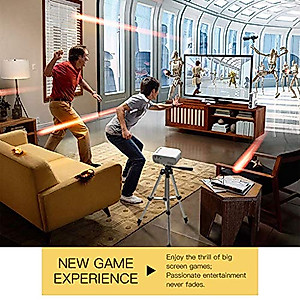 KXDFDC Mini Portable Projector, Display Video Projector Home Theater Projector,Smartphone