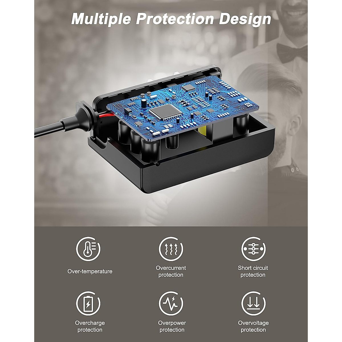 Replacement for Wahl Magic Clipper Cordless Charger Cord, 4V Clip Charger Compatible with Wahl 8164/8591/ 8148/8504, 5-Star Magic Clip Cordless Trimmer, 1919 100 Year Hair Clipper