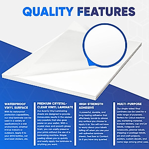 Avarrix Australia Self Adhesive Laminate Sheets for Stickers, Waterproof Label Stickers, Protection for Printable Vinyl Stickers, Glossy, Tear Resistant, Ultra Strong Bond, Pack of 50, A4 Size