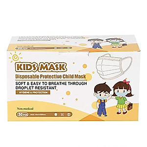 50/100PCS Disposable Full Face Protection,Cute Children Kids Toddler 3-ply Non-Woven Outdoor Anti-Haze Dust Face Gaiter With High Filtration and Density Face Bandanas For Outdoor Activities