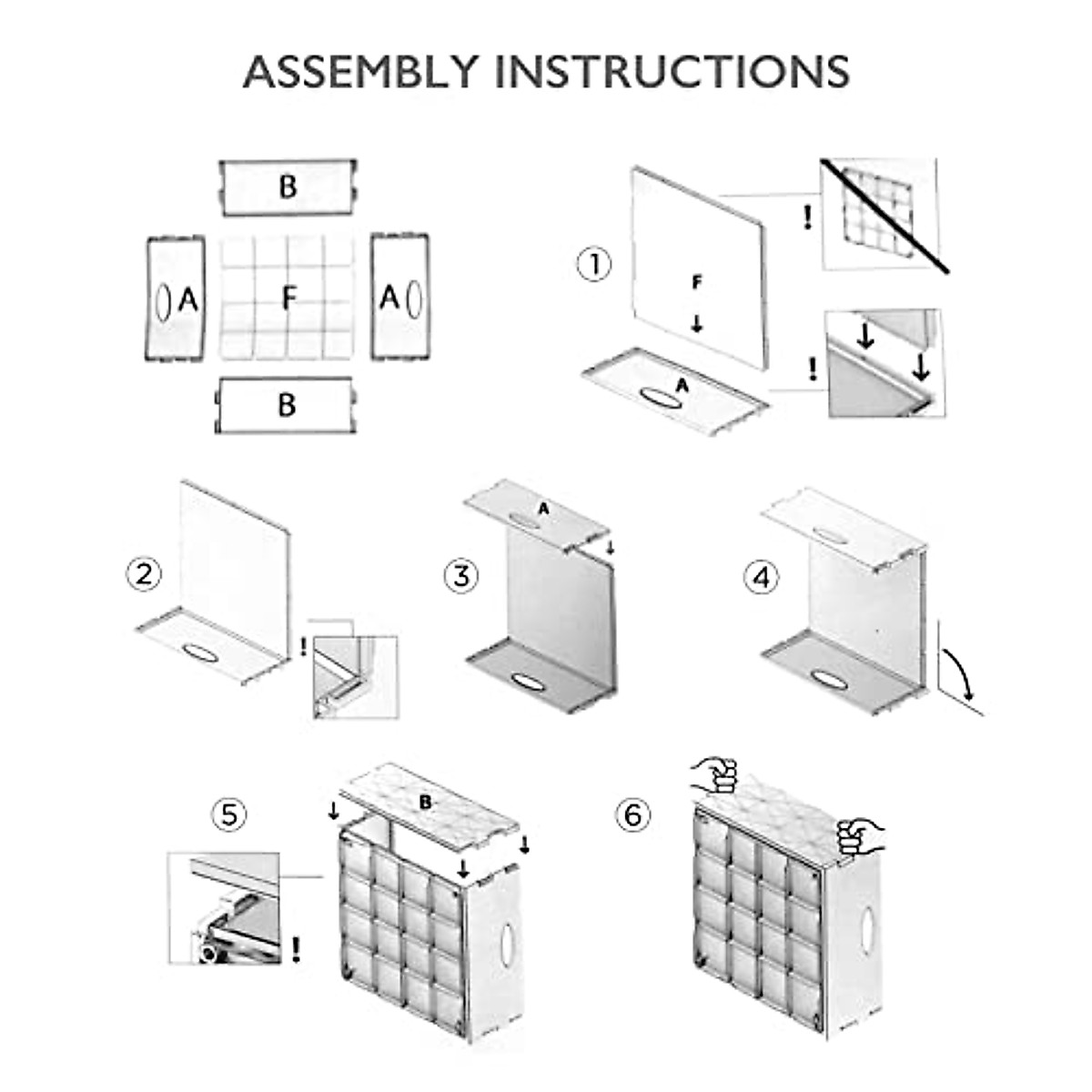 Ginsey Home Solutions Home+Solutions Plastic and Bamboo White Medium Crystal Bin - Multipurpose Storage Container (81521)