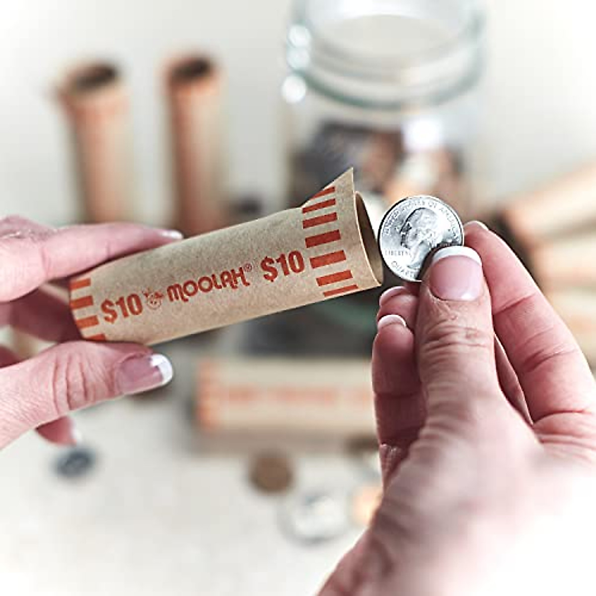 Moolah Preformed Quarter Coin Wrappers, 1000 Count, 7291025