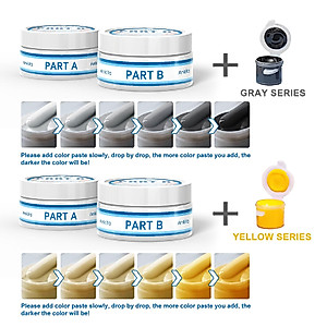 Fiberglass Tub Repair Kit (Color Match), 3.7oz Fiberglass Shower, Porcelain Sink and Acrylic Bathtub Repair Kit, Quick to Fix Cracks, Chips, Dents, Holes on Bath Tub & Toilet, Almond/Biscuit/Bone