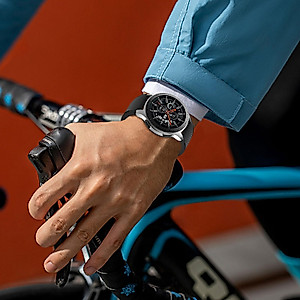 Compatible for Samsung Galaxy Watch 3 45mm Band - Gear S3 Frontier & Classic Bands/ Galaxy Watch 46mm bands, 22mm Soft Silicone Replacement Black Bands Sports Straps Breathable Men and Women