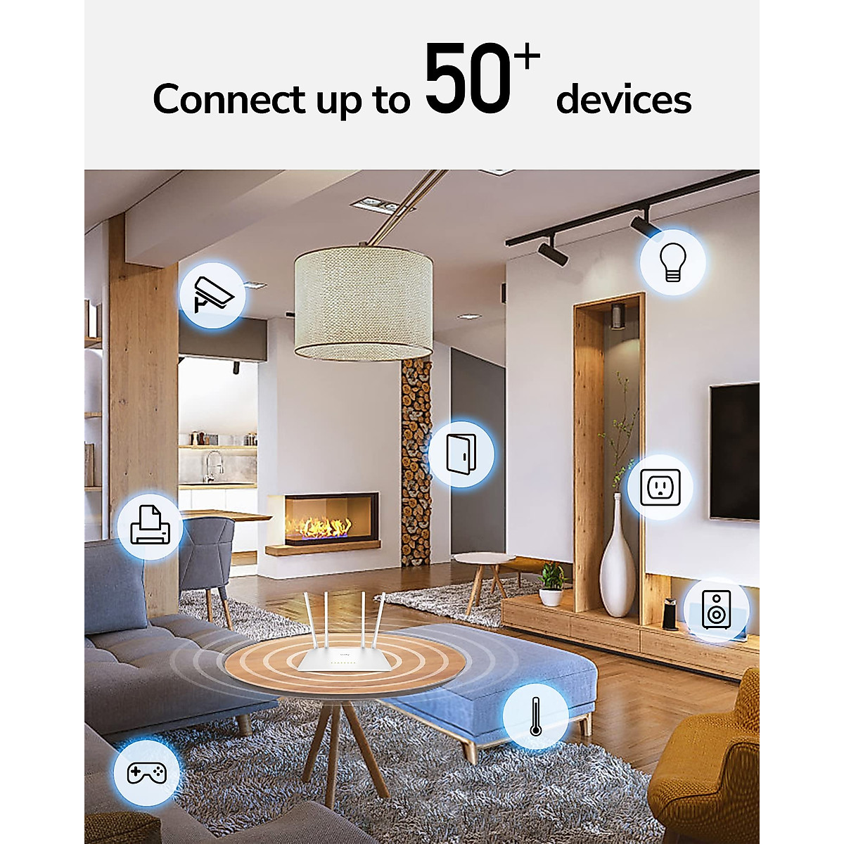 Cudy AC1200 Smart WiFi Router, WiFi Extender, Wireless Access Point, WISP, 5GHz Dual Band Wireless Internet Router, 10/100Mbps LAN, 5 dBi Antennas, VPN, Guest WiFi, AP Mode, WR1200