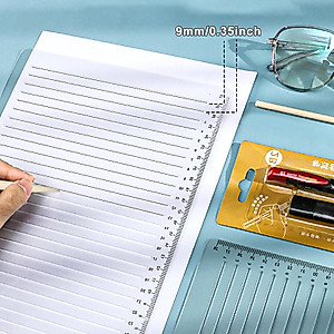 Line Stencil Straight Line Stencil 0.35inch Spacing Line Plastic Writing Guide Template Line Drawing Stencil Template for Journaling Scale Writing Ruler for Paper Card Aids