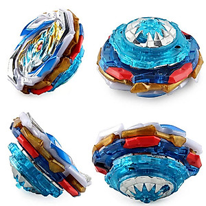 MECHGYRO Metal Fusion Blade Blades Set Bay Burst Sword Launcher LR Gyro B-154 DX Booster Imperial DRAGON.IG Sen Bey Battling Top Toys Left & Right Launcher Grip Bay Blades 8-12 Boys' Gifts Gaming Tops