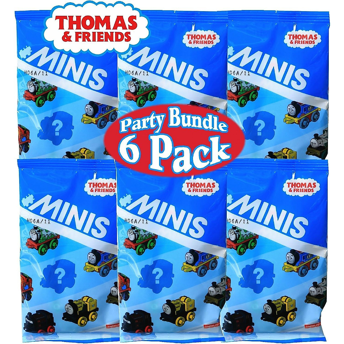 Fisher-Price Thomas & Friends Minis (Engines) Blind Bags Gift Set Party Bundle - 6 Pack