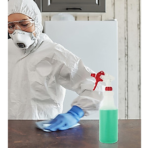 Decony Heavy Duty Replacement Trigger Sprayer Nozzles Industrial and Commercial Cleaning Chemical Resistant for 16oz / 32oz Spray Bottle W/Adjustable 9.25" Dip Tube for 28/400-12 pc.