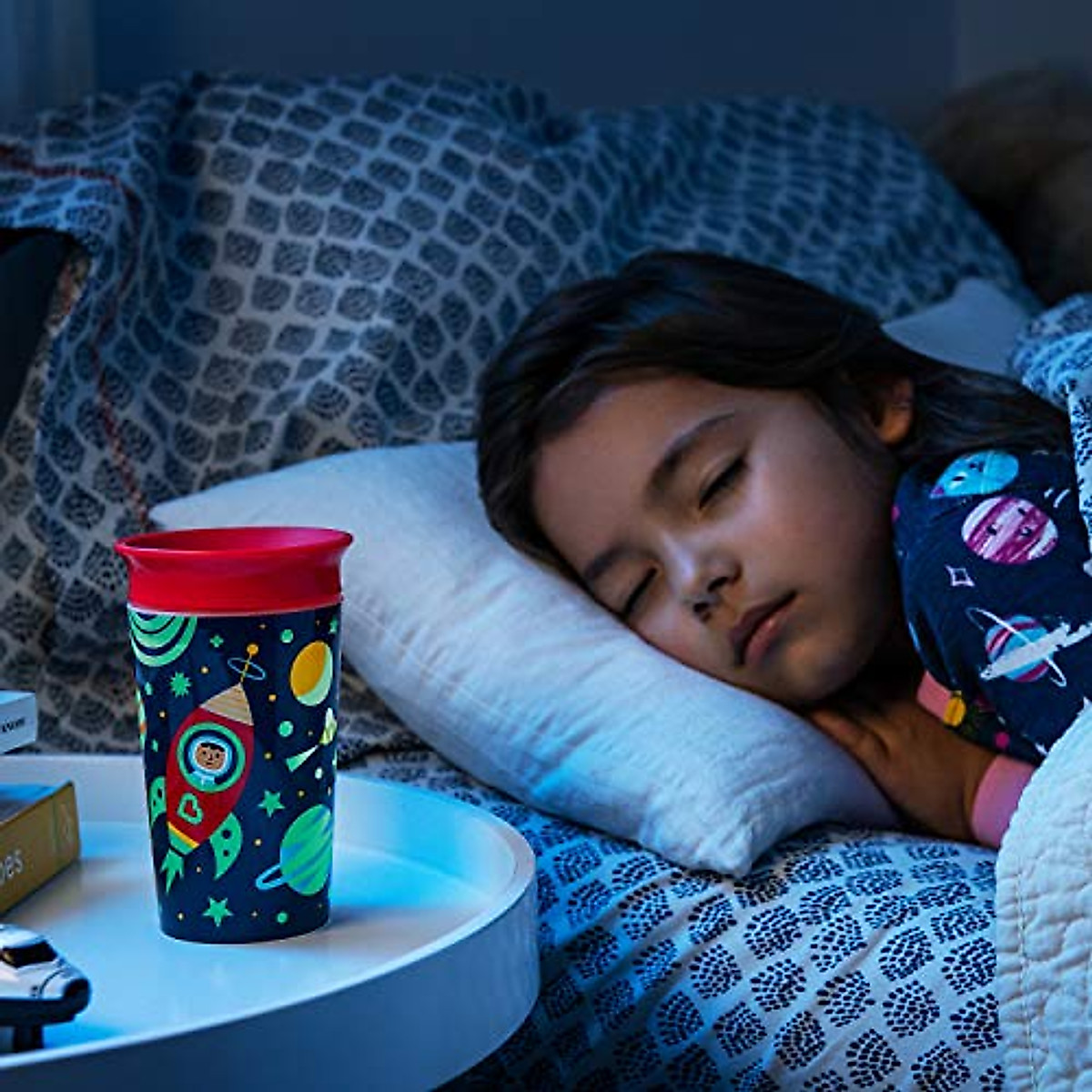 Munchkin® Miracle® 360 Degree Glow in The Dark Sippy Cup, 9 Ounce, Astronaut, Red