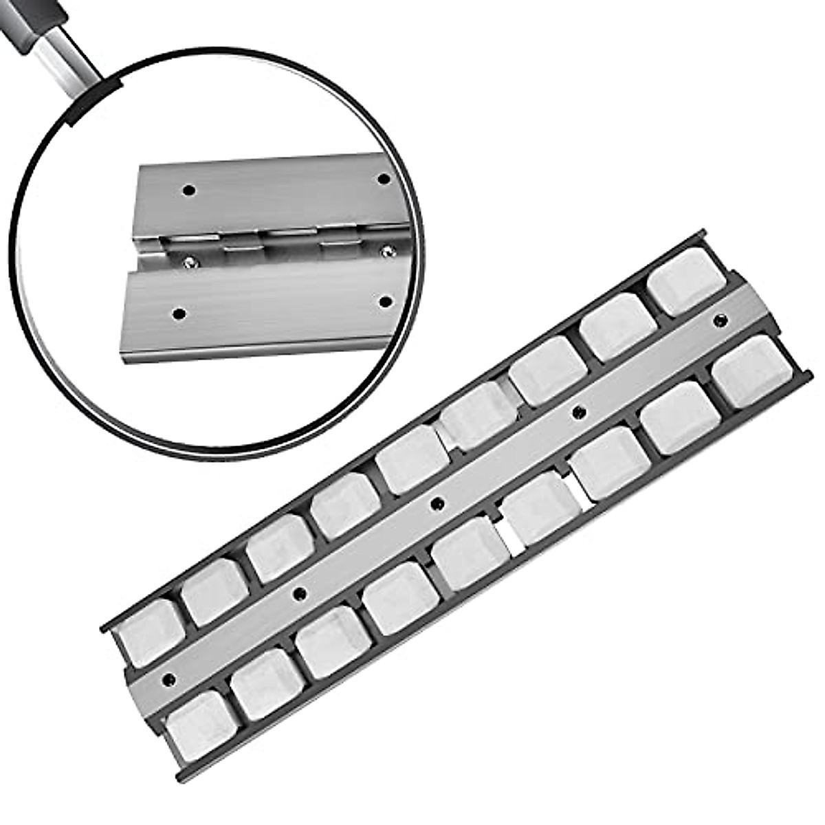 Folocy 21-1/2" X 5-1/2" BBQ Grill Briquette Tray Heat Plates Burner Covers, Replaces OEM Viking Part 032381-000, BBQ Gas Grill Replacement Parts Accessories for Viking 032381-000, 4-Pack