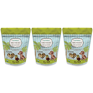 CocoTherapy 3 Pack of Pina Colada Pure Hearts Coconut Cookies, 5 Ounces Each, Organic Dog Treats Made in The USA
