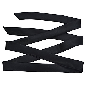 Women Long Silk Bow Tie, Ladies Satin Self Necktie/Ribbon BowTie For T-shirt Decoration Valentine's Day Gift W-B-T1 (black)