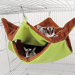 EWUHRY Pet Cage Hammock,Bunkbed Hanging Hammock,Warm Hammock for Small Animal Hideout for Sugar Glider Ferret Squirrel Guinea Pig