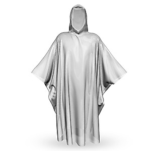 SaphiRose Disposable Rain Poncho Clear Ponchos for Adults (4 Pack)