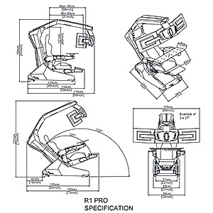 Imperatorworks R1 Pro White Computer Workstation with Massage PU Racing Gaming Chair and Speakers and Support 3 Monitors Zero Gravity Cockpit
