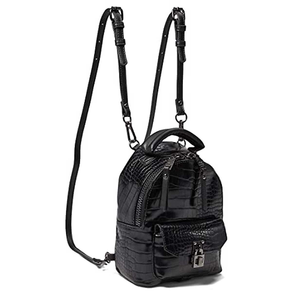 Steve Madden Jake-C Croco Mini Backpack Black One Size