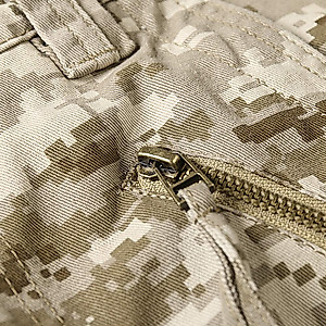 OCHENTA Men's Camo Cargo Shorts with 6 Pockets Casual Military Work Outdoor Wear Camo S 38