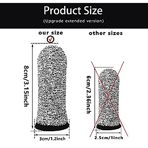 Zxfuture 12PCS Cut Resistant Finger Cots,Finger Sleeves, Glove Life Extender, Reusable Thumb Protectors Finger Covers Fingertip Protector for Cutting, Handicrafts, Craft (Pack of 12)