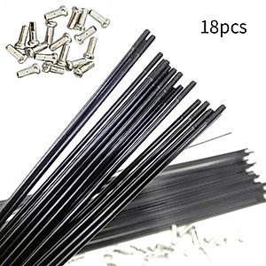 18Pcs 14G 251mm-269mm Mountain Bicycle Steel Spokes Bike Wheel Radius Knitting Needle Accessories with Caps Suitable 36-Hole Hub (Color : 263mm)