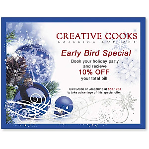 PaperDirect Sapphire Christmas Postcards, Silver Foil, Standard Size, 100 Count