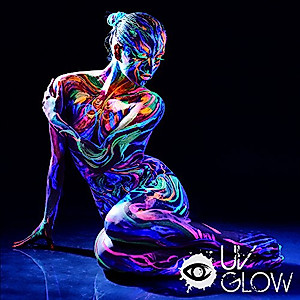UV Glow Blacklight Face and Body Paint 0.34oz - Neon Fluorescent (0.34 Fl Oz (Pack of 7))