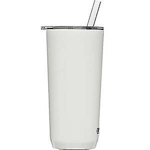 CamelBak Horizon Straw Tumbler, Insulated Stainless Steel, 20oz, White