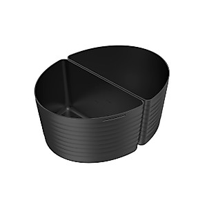 2023 Upgrade Silicone Crock Pot Liner Fit for Crockpot 6 QT Oval, BPA Free Reusable Slow Cooker Divider Insert Separator Bags Dual Pockets, Dishwasher Safe (2 Dividers)