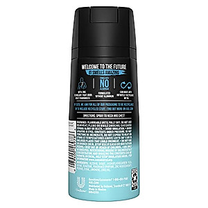 AXE Dual Action Body Spray Deodorant for Long Lasting Odor Protection Cool Ocean All Day Fresh Scent Mens Deodorant Formulated Without Aluminum 4 oz 4 count