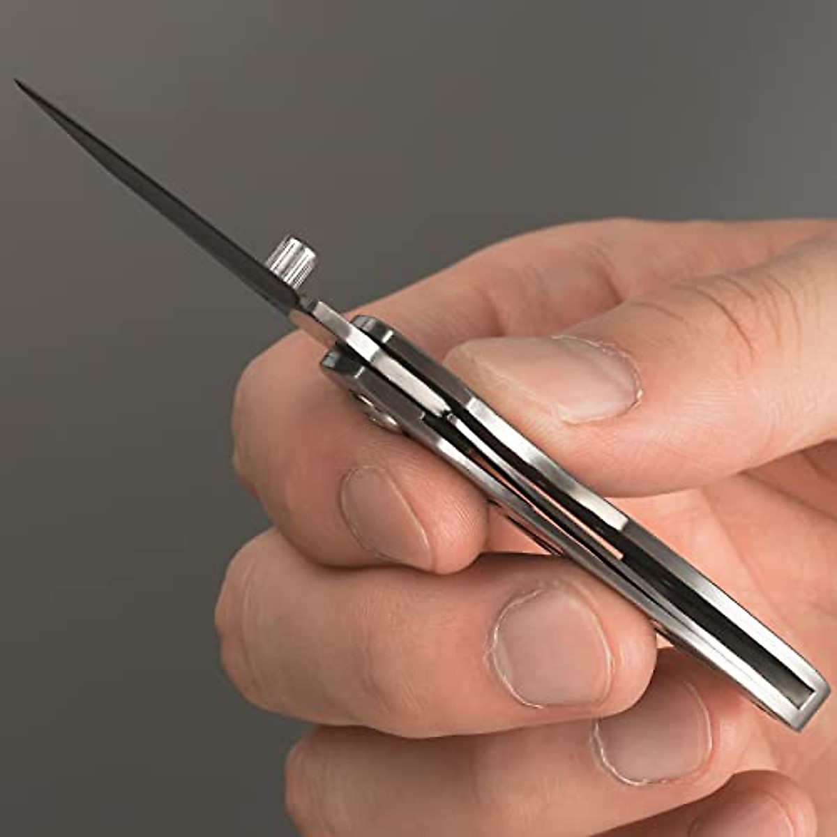 BARRYSAIL Mini Keychain Knife, 2pcs Small Folding Pocket Knives with Liner Lock, 1.6 Inch Blade, Perfect Edc Tool for Women Teens (Silver)