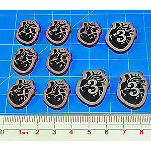 LITKO Cthulhu Token Set | Compatible with Elder Sign | Arkham Horror | Eldritch Horror | Mystery Horror Game (Health Tokens)