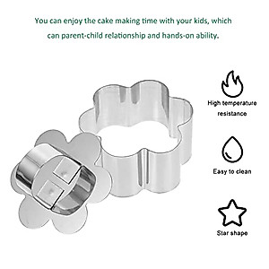 Hemoton 3 Sets Small Mousse Circle Mousse with Pusher Plum Mousse Molds Cooking Rings DIY Cookie Moulds Perforated Pastry Rings Cake Mousse Rings Simple Cake Mold Stainless Steel