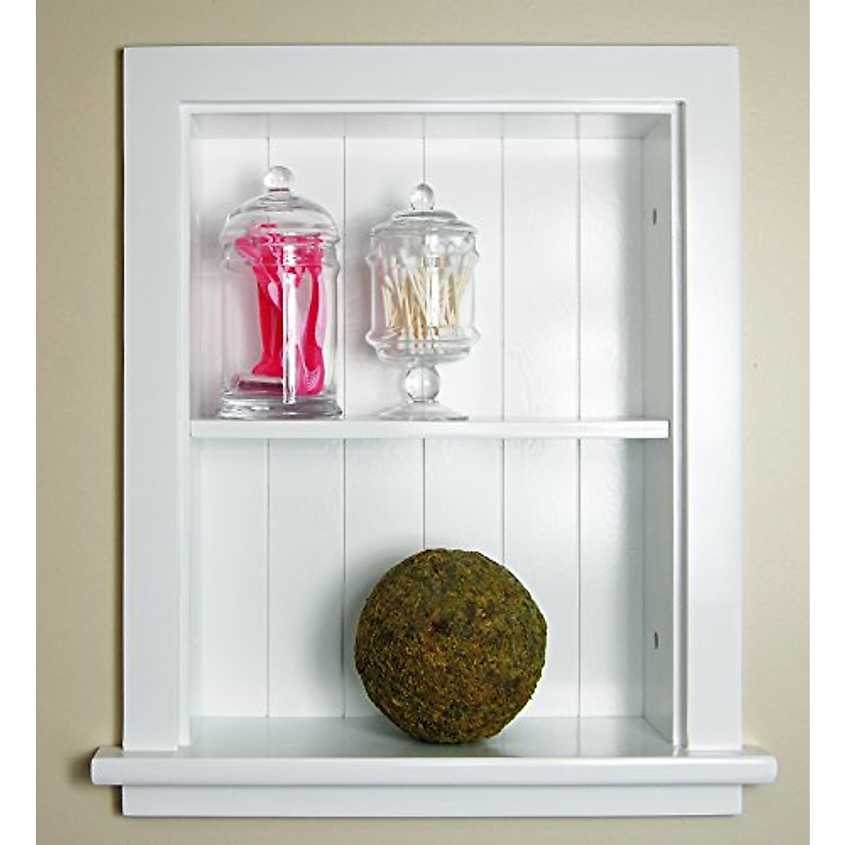 Fox Hollow Furnishings 14x18 Recessed Aiden Wall Niche (w/beadboard Back) (White)