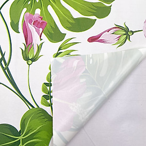 SimpleLife4U Hawaii Flower Style Furniture Paper Self-Adhesive Shelf Liner Makeup Jewelry Cabinet Decor 17.7 Inch By 9.8 Feet