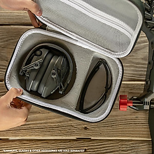 WALKER'S Weather-Resistant Durable Shockproof Dustproof EVA Scratch-Free Lining Protective Carrying Storage Case for Hunting Shooting Earmuff, Glasses & Accessories