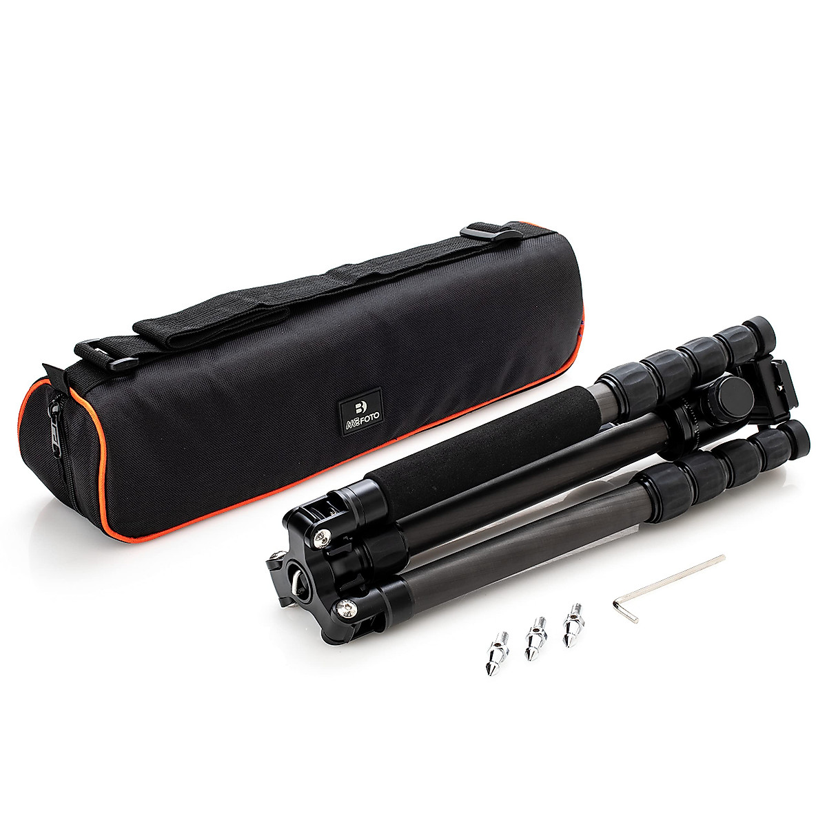 Benro MeFOTO Globetrotter Travel Tripod, Ballhead and Monopod in Black, 2 Series Carbon Fiber Legs, 4 Leg Sections, Twist Leg Locks, Padded Carrying Case (BMGTCBLK)