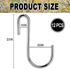 CYG&CL 12PCS Metal Shed Hooks for Hanging, Outdoor Storage Shed Accessories Interior, Utility Peg Board Tool Hangers, Heavy Duty J-Hook for Garden Garage Pegboard