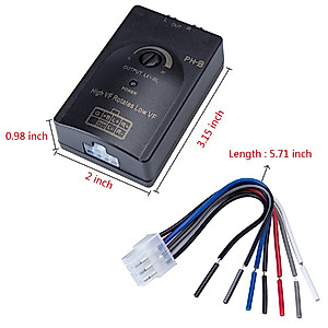 Mr. Ho Auto Car RCA High to Low 2-Channel Line Output Converter with Adjustable Subwoofer Level for Car Amplifier – Black