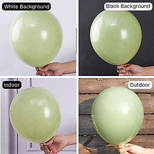 PartyWoo Beryl Green Balloons, 50 pcs 12 Inch Boho Green Balloons, Dusty Green Balloons for Balloon Garland or Balloon Arch as Birthday Decorations, Party Decorations, Wedding Decorations, Green-F32