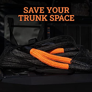 SGT KNOTS Double Braided Recovery Rope -Tow Ropes for Vehicles (up to 30000 lbs) -Energy Coated Recovery Rope - Nylon Tow Strap with Reinforced Loops for 4x4, SUV, Truck -Off-Road I 7/8" x 30ft