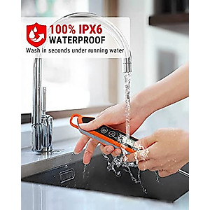 ThermoPro TP15H Waterproof Instant Read Food Thermometer for Cooking, Digital Meat Thermometer Probe with Backlight & Calibration, Cooking Thermometer for Meat Liquids Candy BBQ Oven Turkey