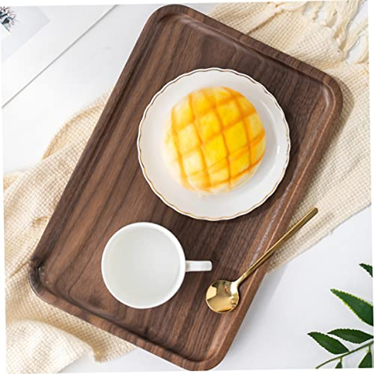 Cabilock Bathroom Tray Tray Breakfast Trays for Bed Wood Serving Board Bandejas para Comida Bamboo Soap Dish Breakfast-in-Bed Tray Deserts Serving Tray Wooden Trays for Food Clinker