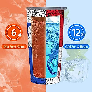 VKKOEWL Vintage Panama Flag Stainless Steel Insulated Tumbler 20 Oz Travel Water Bottle Coffee Mug Drink Cup With Lid Straw