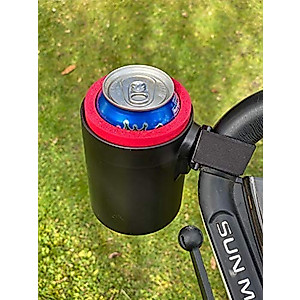 Dadding & Co. Original DaddieCaddie Cup Holder for Strollers, Golf Carts, Boats and Bikes – Includes Mounting System – Discretely Holds 12 Oz. Beverage Cans for Happy Hour on The Go