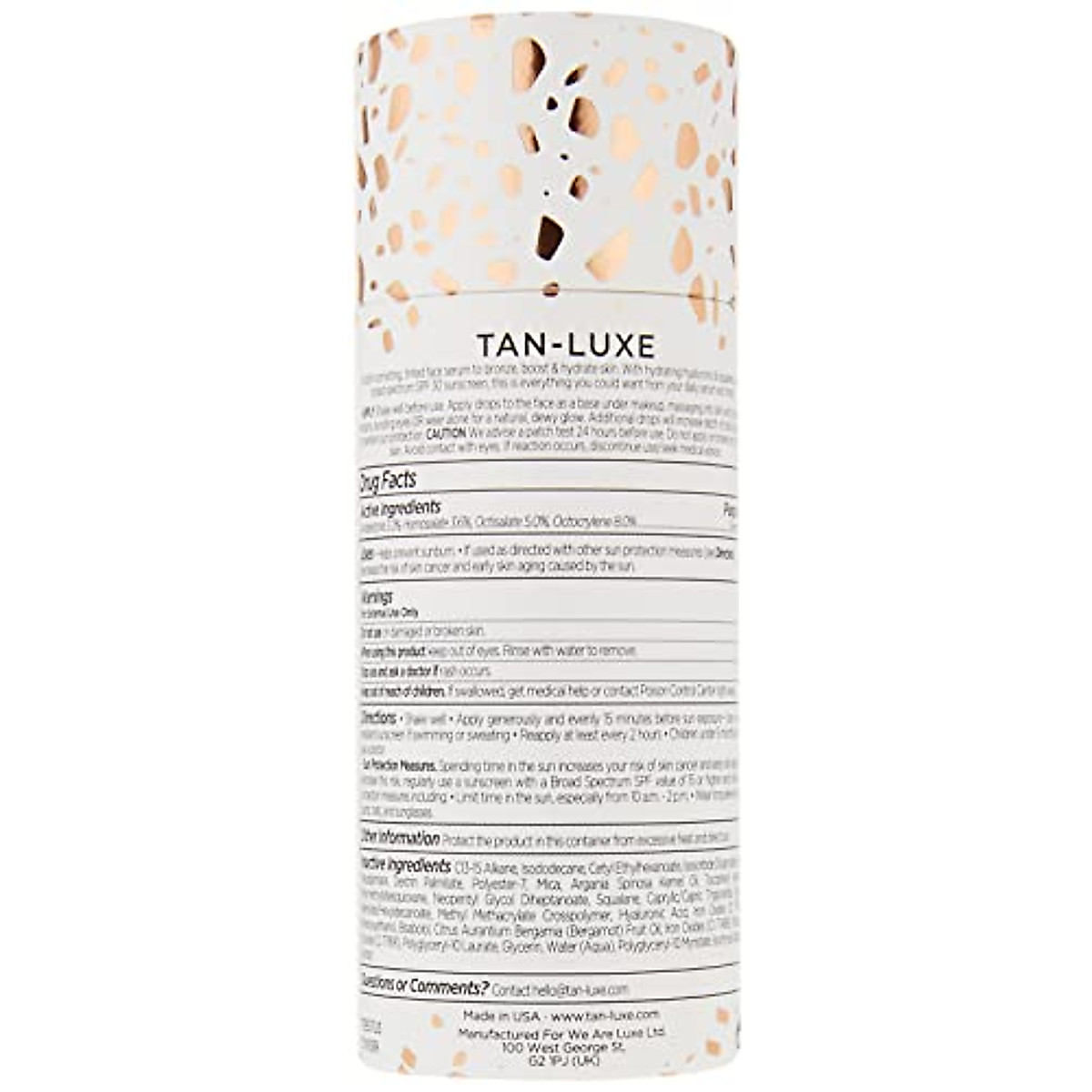 TAN-LUXE Super Gloss with SPF 30 - Illuminating Bronzing Drops, 30ml - Cruelty & Toxin Free