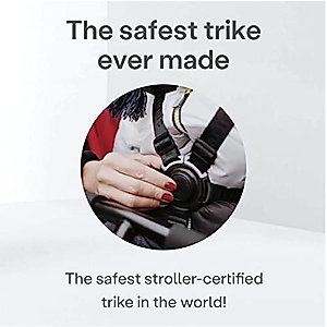 smarTrike STR5 6 in 1 Modular Foldable Toddler Stroller Tricycle Combination with 1 Hand Steering, Shock Absorbency, and 5 Point Harness, Gray Melange