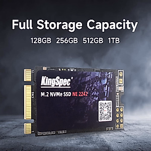 KingSpec 512GB M.2 NVMe SSD, 2242 PCIe Gen3x2 Internal Solid State Drive for Laptop/Notebook (2242, 512GB)